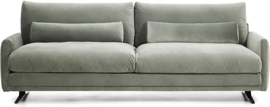 Zelená sametová pohovka 240 cm Veliro – Kave Home
