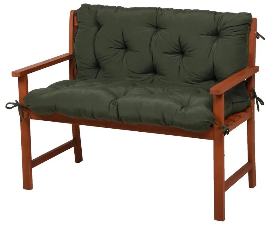Khaki zahradní podsedáky v sadě 2 ks – na lavici 50x100 cm Selby – Sun Garden