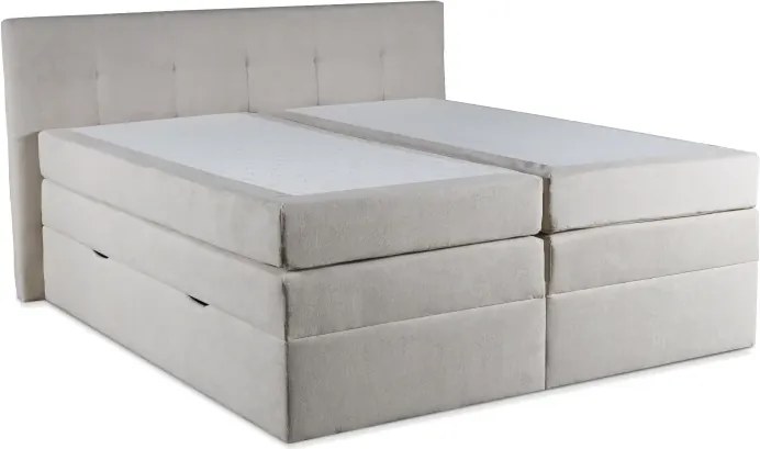 Kontinentální boxspring postel ANNA 200x220, šedá (gerra 90)