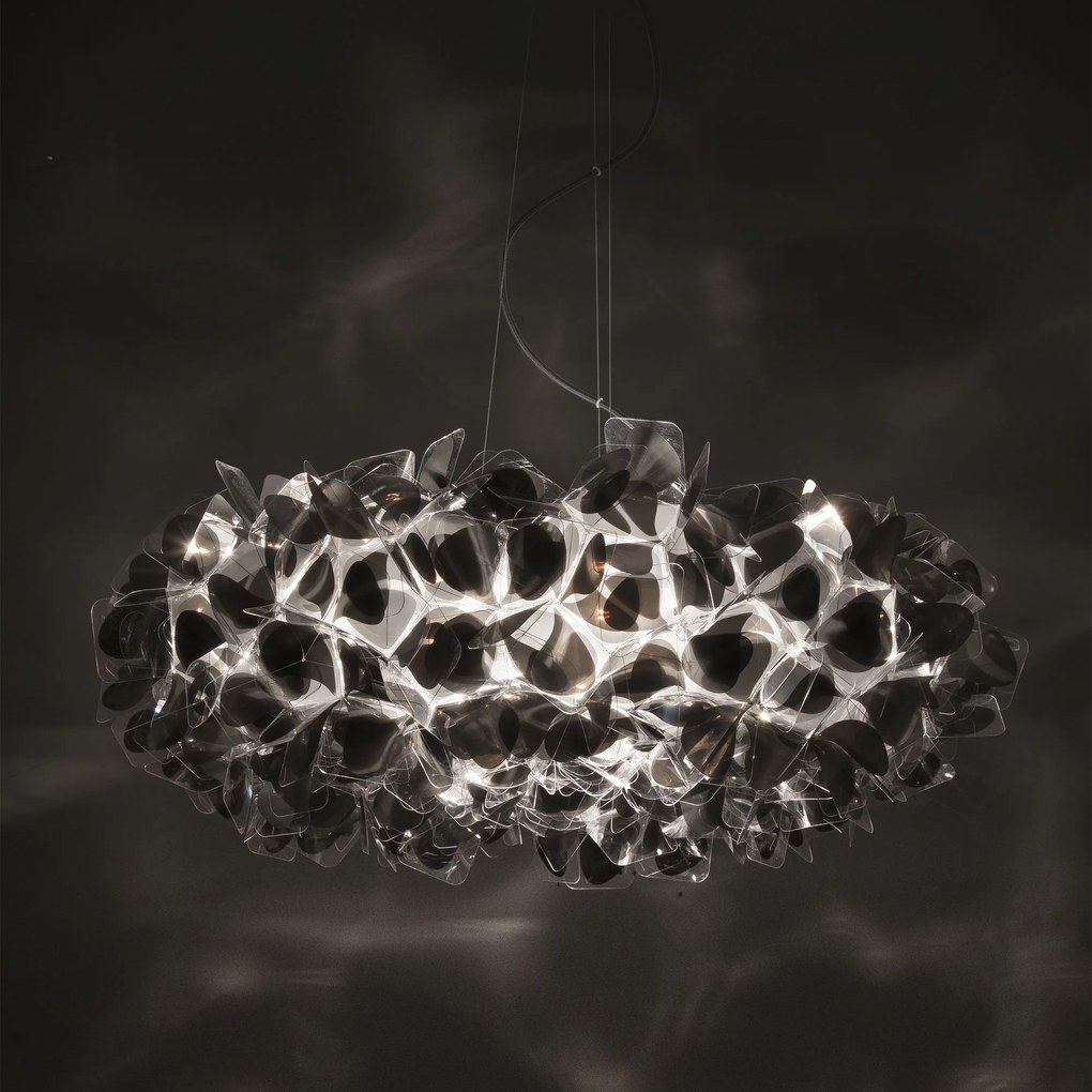 Slamp Clizia Mama Non Mama large black, designové svítidlo s čirým kabelem, 4x12W E27, prům. 78cm