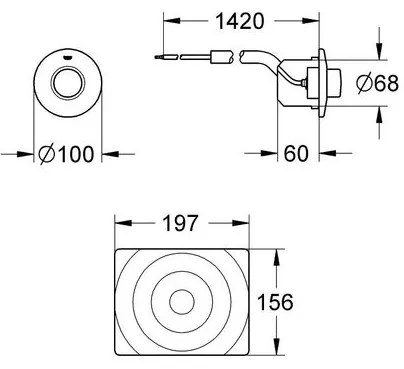 Grohe Pneumatické ovládání 37059000