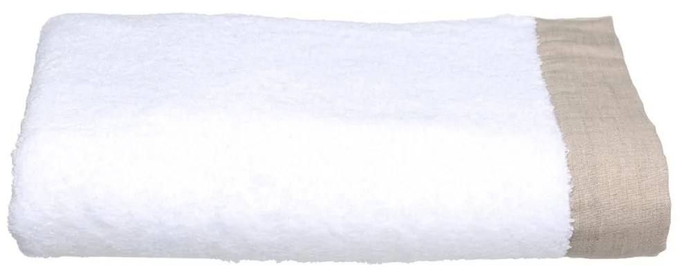 Ručník, bílý ručník, bavlněný ručník - bílá barva, 150 x 100 cm