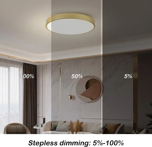 Brilagi -LED Stropní svítidlo POOL LED/100W/230V 3000/4000/6000K pr. 80 cm zlatá