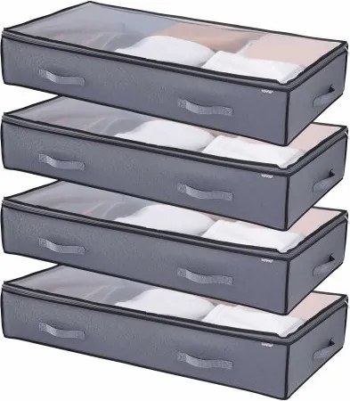 Úložný prostor pod postel s průhledným víkem, 996 × 500 × 180 mm VEVOR