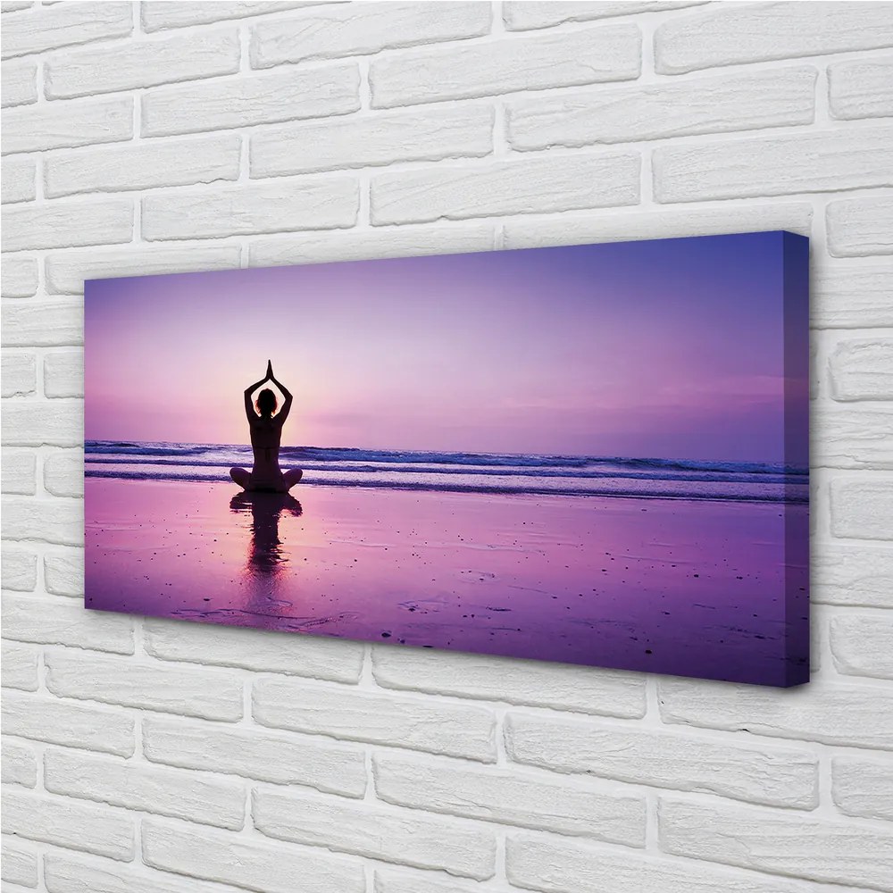 Obrazy na plátně Žena moře Yoga 120x60 cm