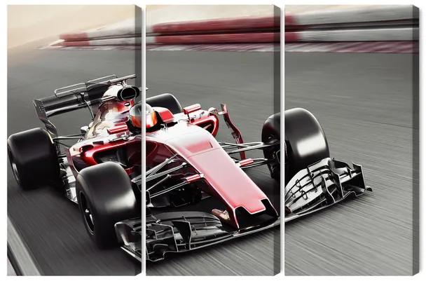 Vícedílný obraz Vůz Formule 1 Na Trati Nedostatek Nedostatek Přírodní plátno 120x80