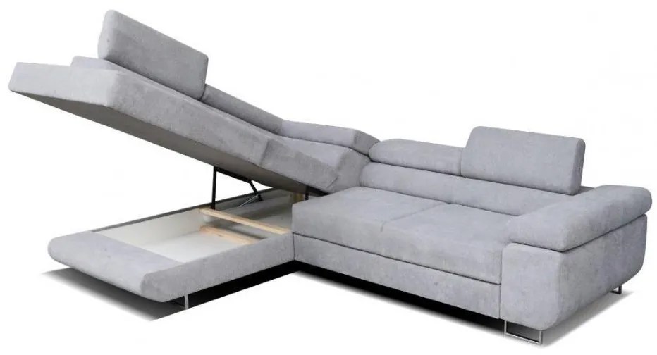 ANTEX MALIBU rozkládací sedací souprava s úložným prostorem šedá 277 x 70 - 89 x 203 cm