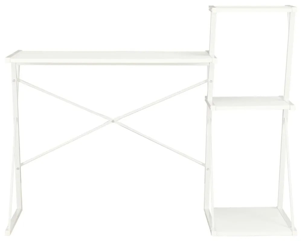 Petromila Psací stůl s poličkami bílý 116 x 50 x 93 cm