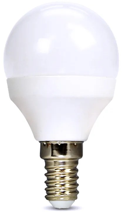 SOLIGHT LED žárovka miniglobe matná P45 6W, E14, 6000K, 510lm