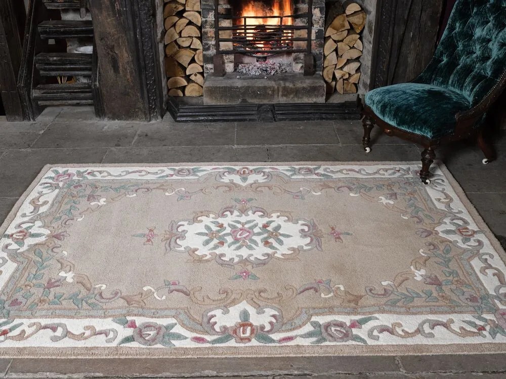 Ručne všívaný kusový koberec Lotus premium Fawn, 150x240, béžová, chodba / predsieň, Flair Rugs