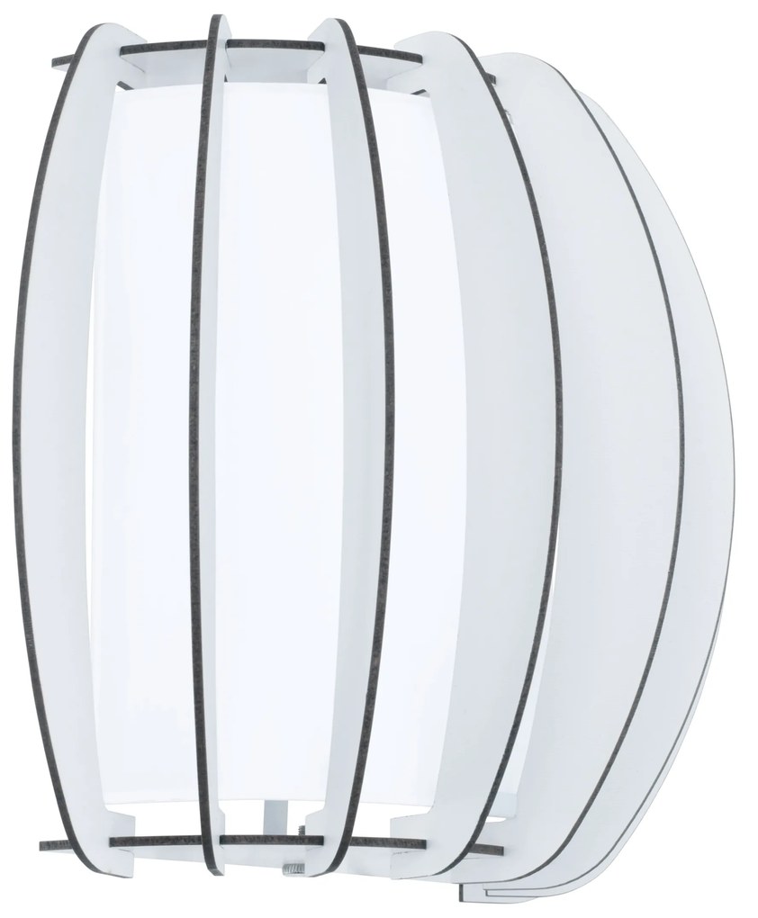 Eglo 95609 STELLATO 2 - Nástěnné dřevěné svítidlo v bílé barvě 1 x E27