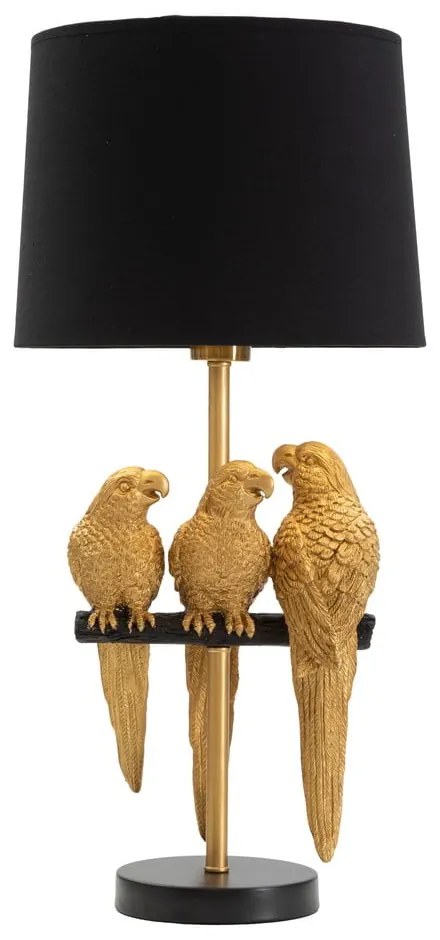 Černá stolní lampa Mauro Ferretti Parrots