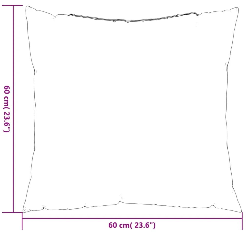 Dekorační polštáře 4 ks antracitové 60 x 60 cm textil