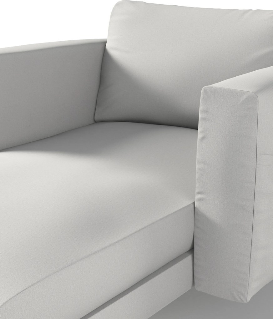 Potah na IKEA Norsborg šezlong s loketními opěrkami barva šedá látka pletený vzor