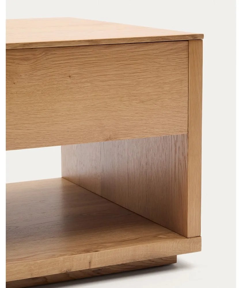 Konferenční stolek v dekoru dubu v přírodní barvě 60x120 cm Alguema – Kave Home