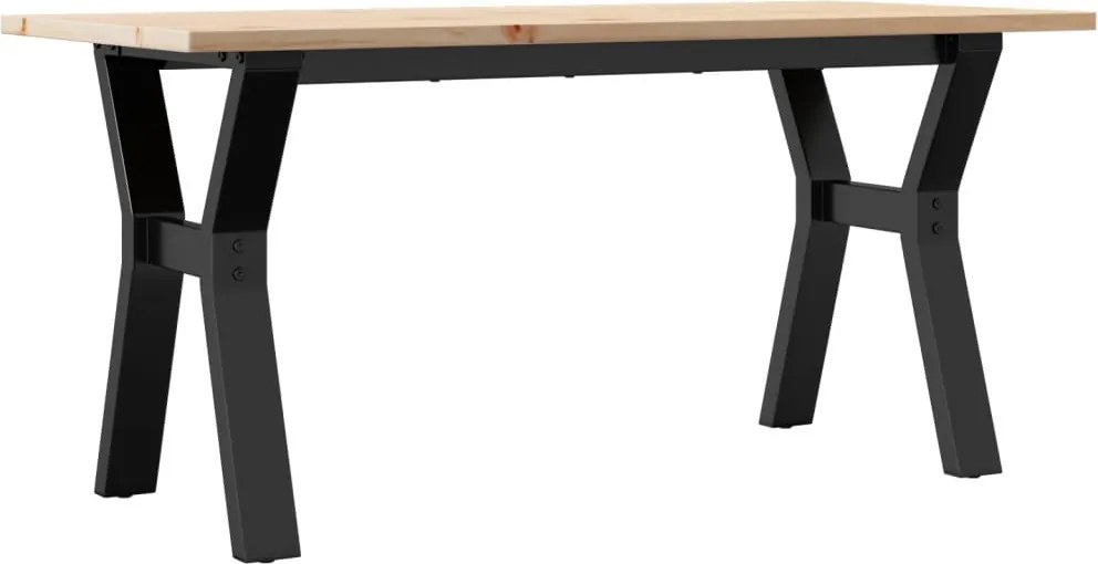 Konferenční stolek s Y rámem 100x50x45 cm borové dřevo a ocel 3282710