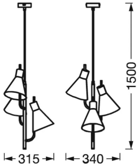Ledvance - LED Lustr na lanku DECOR TOKIO 3xLED/4,6W/230V