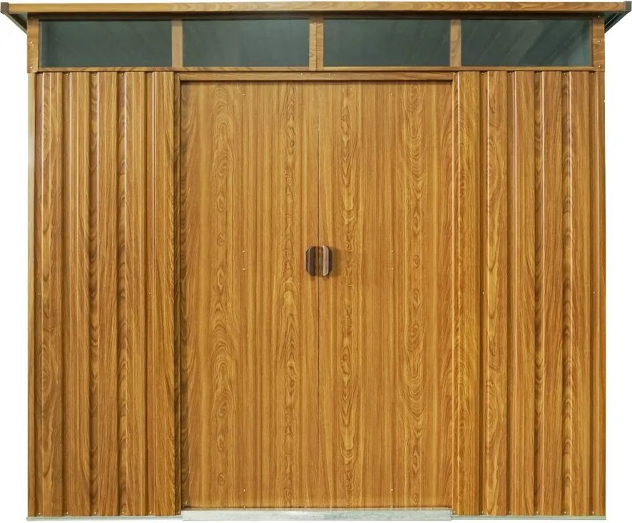 Zahradní domek BestBerg ZDSL-4D / 4,6 m² / 238 x 194 x 202 cm / dekor dřevo/hnědá