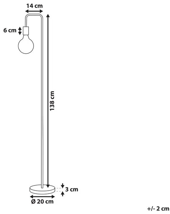 Stojací lampa SAVENA, měděná Beliani