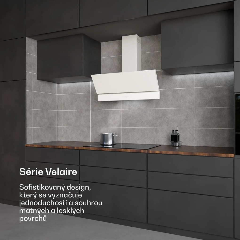 Klarstein Velaire digestoř | Elegantní, minimalistická, výkonná | Třída energetické účinnosti A++ | 820 m³/h | 90 cm