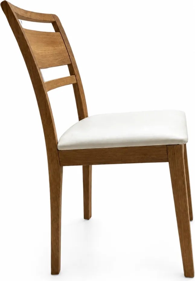 Vystavený set 2 jídelních židlí HELSINKI – dub olej / krémová kůže