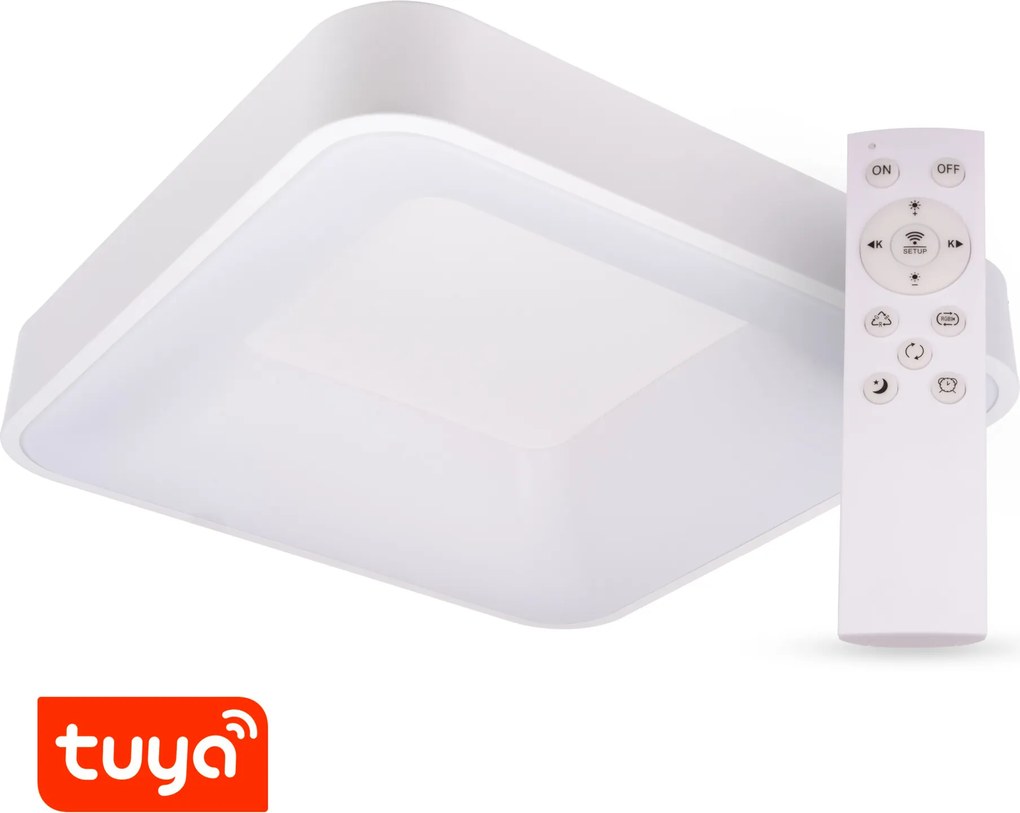 T-LED 105565 SMART Tuya LED svítidlo ZULU 60W CCT hranaté bílé CCT