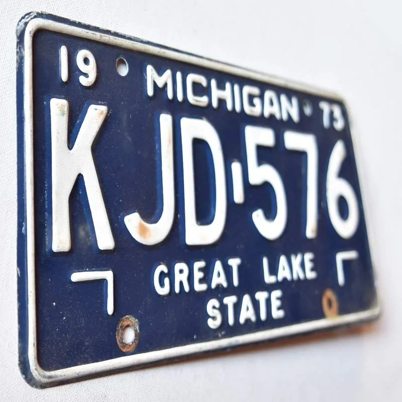 Americká SPZ Michigan 1973 Blue KJD-576