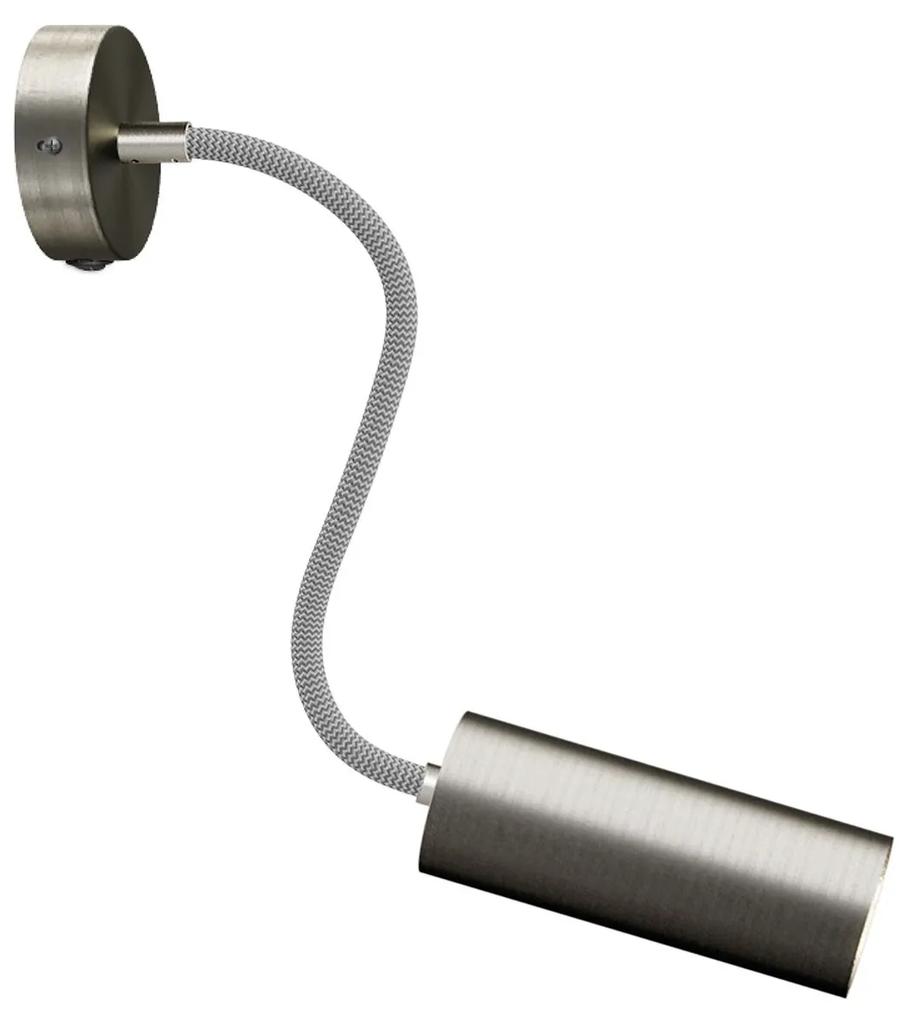 creative cables Fermaluce Flex 30 bodové svítidlo se stínidlem tub-E14, mini baldachýn s vypínačem Barva: Matná bílá