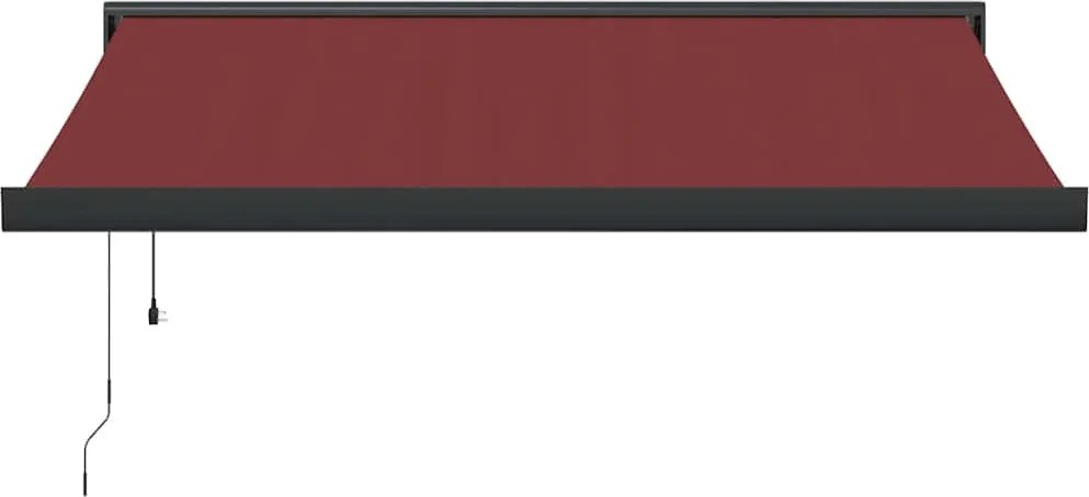Automatická zatahovací markýza burgundská 350 x 250 cm 3215329