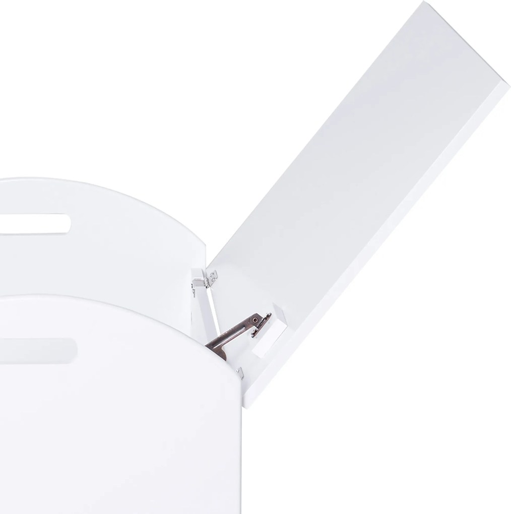 HOMCOM Dětský úložný box na hračky s flipovým víkem a bezpečnostním mechanismem 62x40x46,5 cm Prostorný prostor nosnost 20 kg Bílá