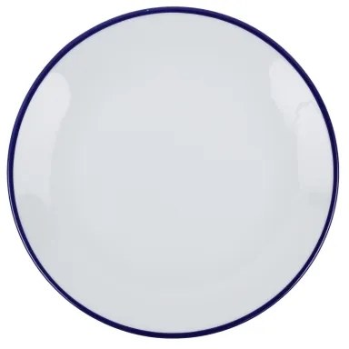 Jídelní sada 24 ks bílá/modrá/porcelán