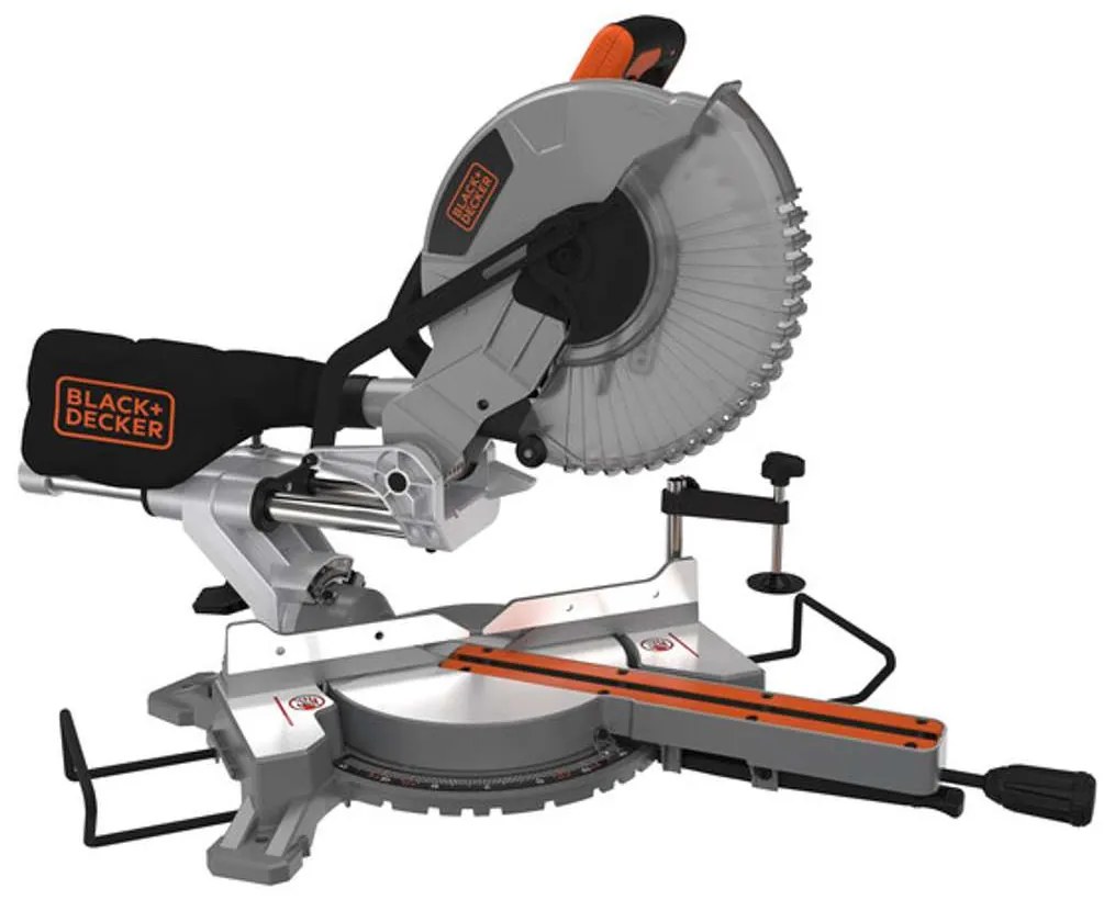 BLACK+DECKER - Pokosová pila 254 mm, s pojezdem, 2100 W BES710-QS
