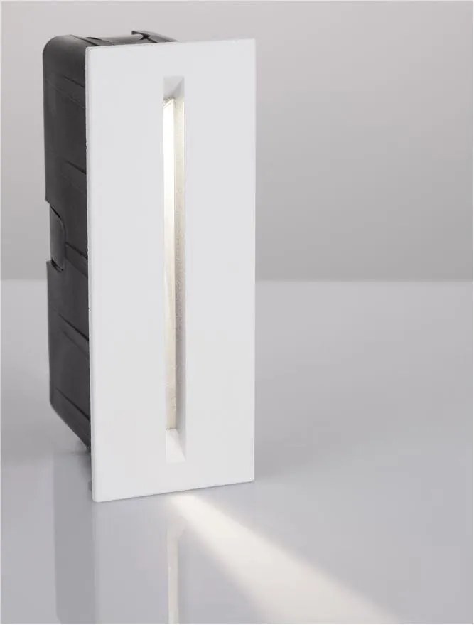 NV 9026120 Venkovní zapuštěné svítidlo do zdi AIZEN bílý hliník a čiré sklo LED 3W 3000K 600mA 100-240V 148st. IP54 - NOVA LUCE