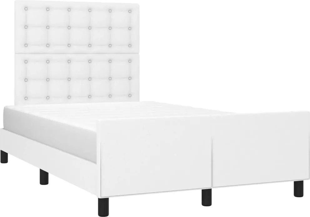 Rám postele bez matrace bílý 120x190 cm umělá kůže 3270561