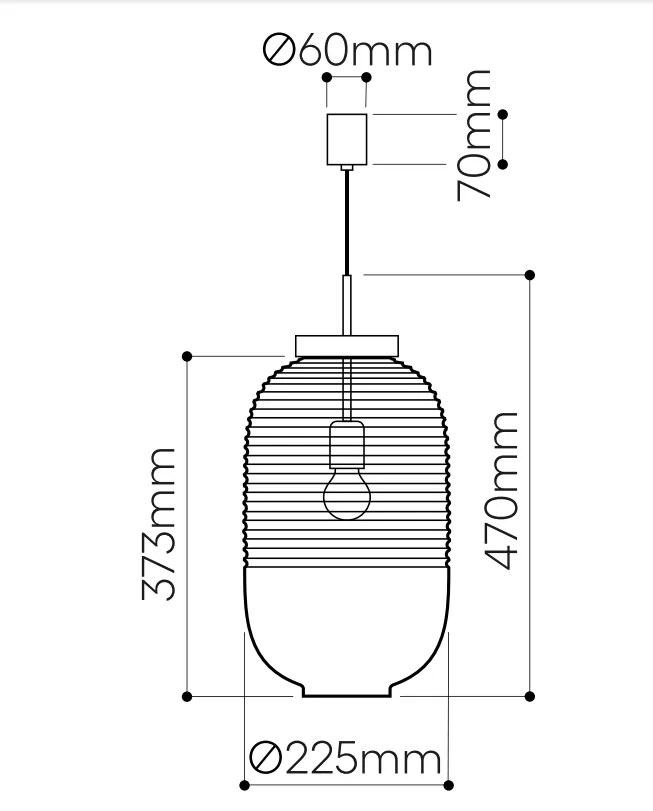 Bomma Lantern skleněné závěsné svítidlo Barva: Kouřová / černé kování