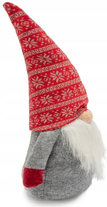 Tutumi, vánoční trpaslík 40cm YX019, šedá-červená, CHR-00639