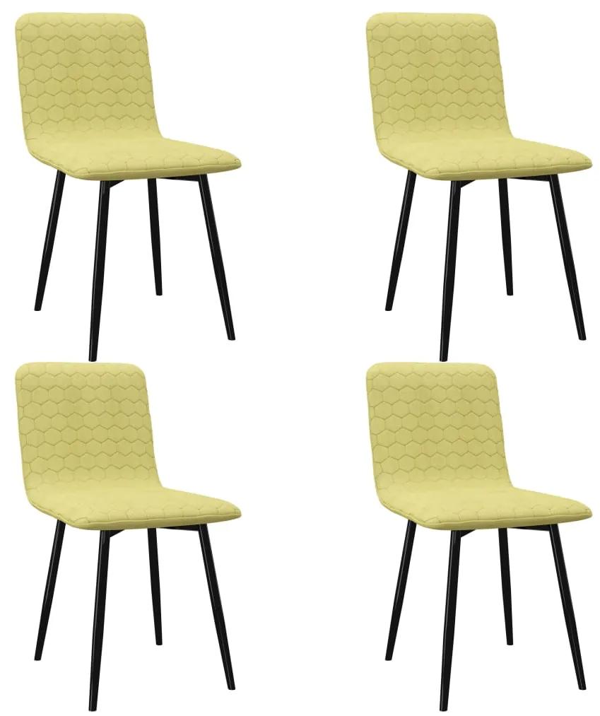 282506 vidaXL Jídelní židle 4 ks zelené textil
