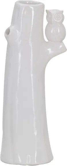 Bílá keramická váza Mauro Ferretti Gufo, výška 24 cm