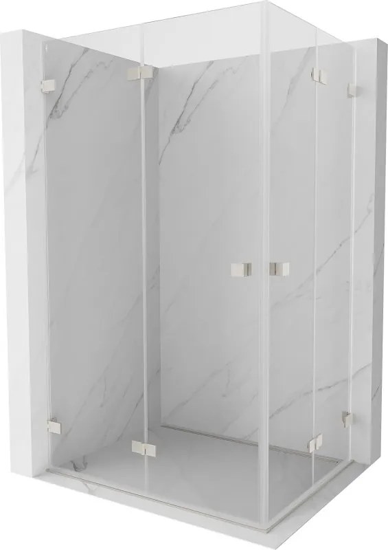 Mexen Lunar-F Duo, skládací sprchový kout 90 x 85 cm, 8mm čiré sklo, ocelový profil, 836-090L-085P-97-00