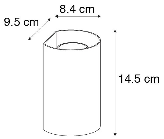 Chytrá nástěnná lampa bílá kulatá vč. 2 Wi-Fi GU10 - Sabbir