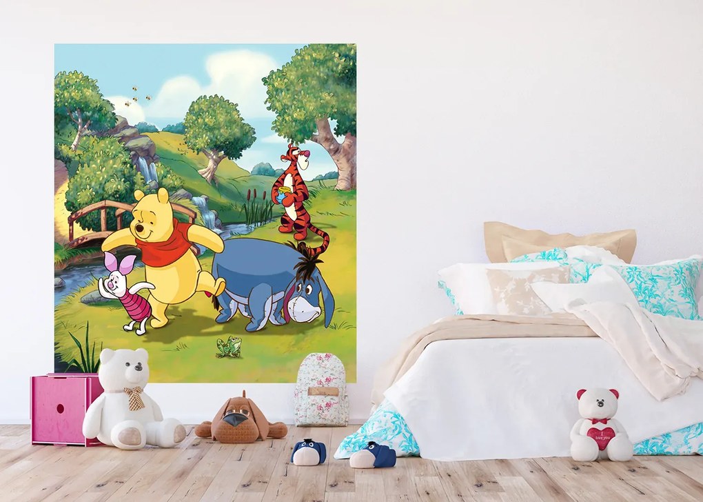 Dětská vliesová fototapeta na zed' Medvídek Pú, Disney | 180 x 202 cm | DFTDNXL 5135
