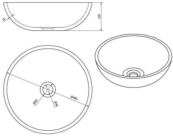 Sapho Priori PI022 Umyvadlo keramické 41 cm, fialová s ornamenty PI022