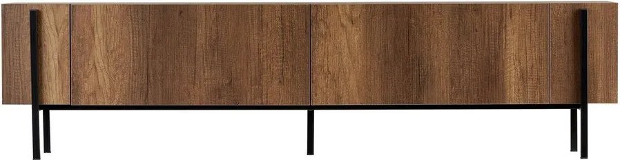 TV stolek v dekoru ořechu v tmavě přírodní barvě 180x45x30 cm Nexus – Kalune Design
