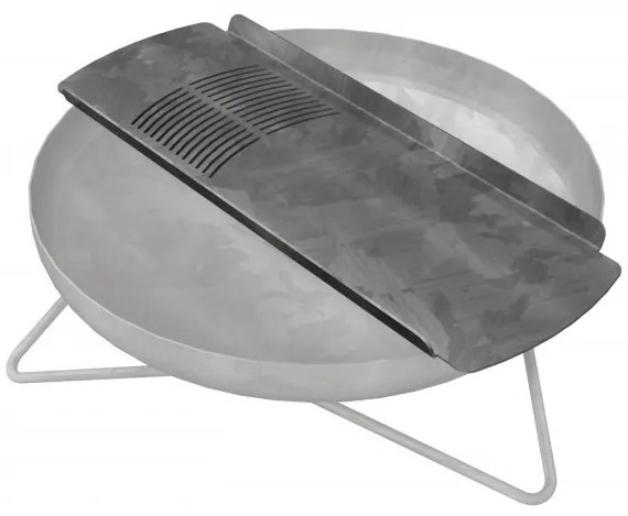 Grilovací plát na přenosné ohniště Ø 80 cm ✔ Surová ocel