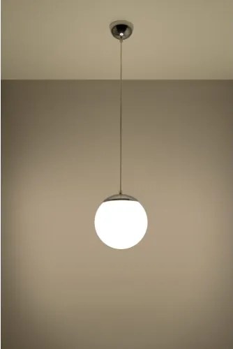 Lustr SOLLUX Ugo 20cm E27 1x60W bez zdroje SL.0263 bílé sklo/chrom
