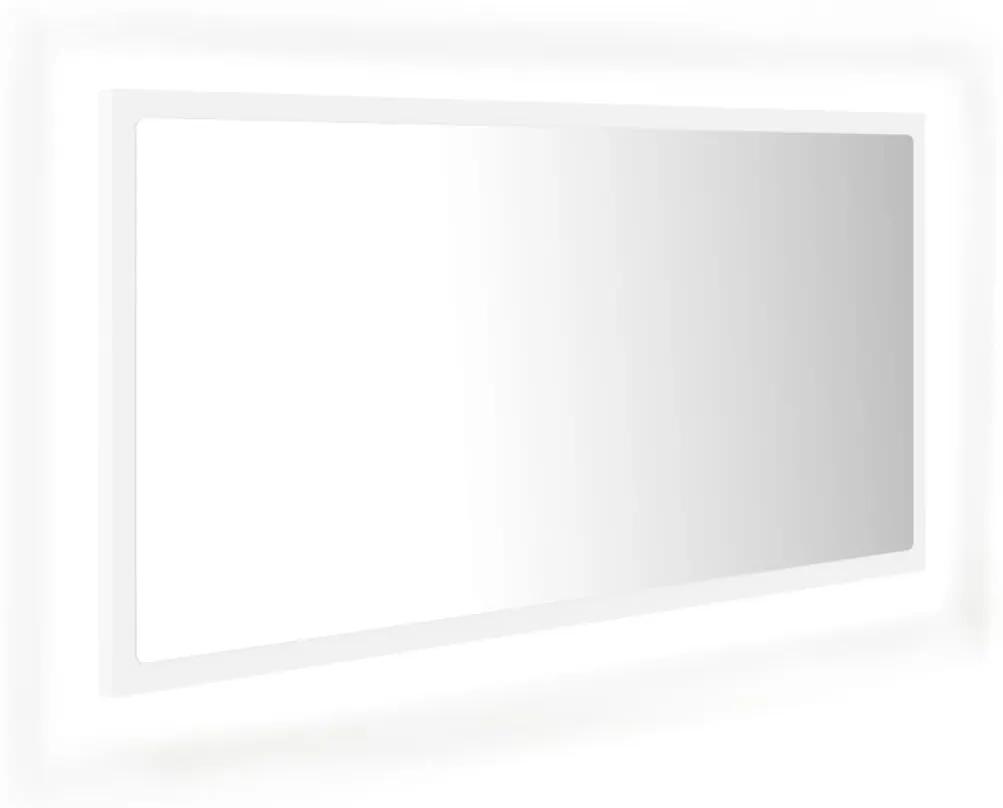 LED koupelnové zrcadlo bílé 90 x 8,5 x 37 cm akrylové - Default Title