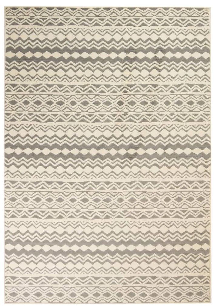 133023 vidaXL Moderní koberec s tradičním vzorem 120 x 170 cm béžovo-šedý