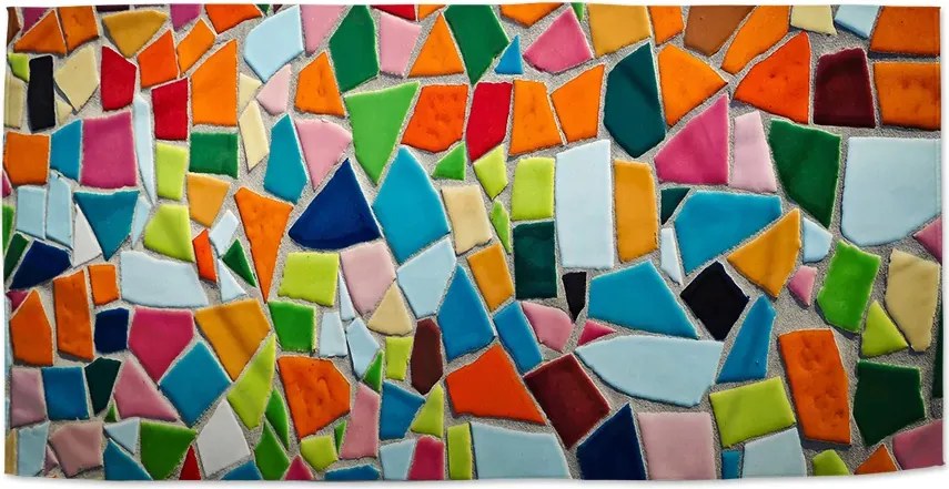 Sablio Ručník Barevná mozaika - 70x140 cm