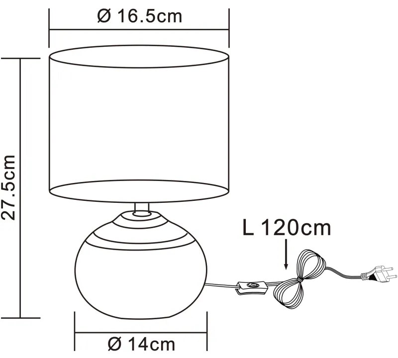 GLOBO IGA 21625 Stolní lampa