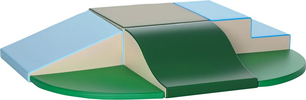 HOMCOM Set 6 Pěnových Bloků pro Děti – Velké Stavební Bloky pro Hraní a Učení - Multicolor